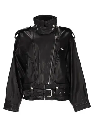 Isabel Marant Étoile Lambskin Leather Jacket - Black