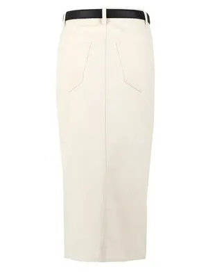 SELF-PORTRAIT Midi Skirt With Button Details