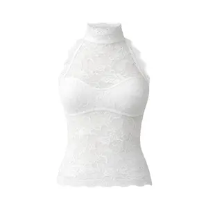 OW Selah Lace Halter Top - White