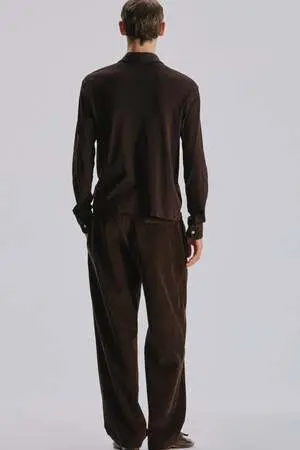 THE ROW Reyes Top - Dark Brown