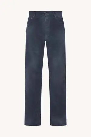 THE ROW Moe Pant - Pewter Blue