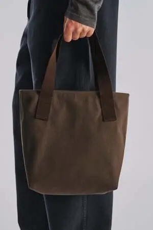 THE ROW Small N/s Brian Tote Bag - Dark Brown