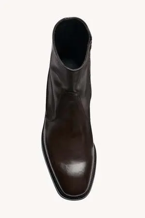 THE ROW Oscar Boot - Lacquer Brown