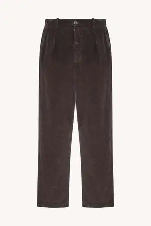 THE ROW Tuxo Pant - Dark Brown
