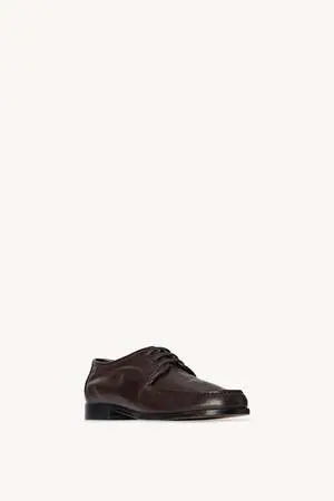 THE ROW Nino Derby Shoe - Deep Brown