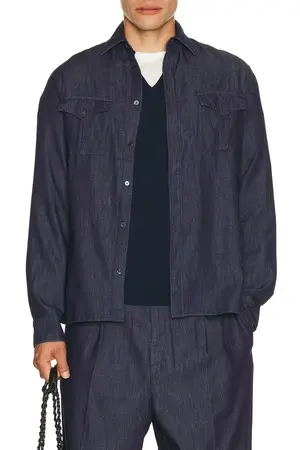 JIL SANDER Shirt In Denim-dark - Magnet