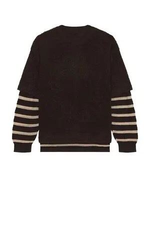 ISA BOULDER Repeat Stripe Layered Top - Soil
