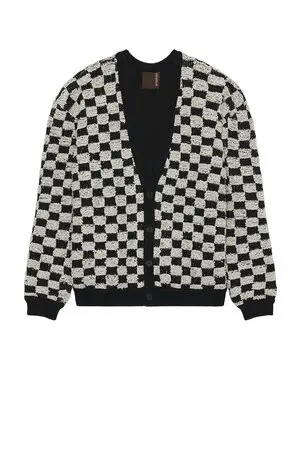 ISA BOULDER Checkerboard Knit Cardigan