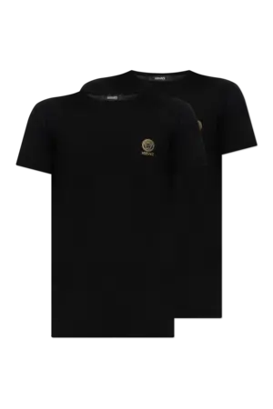 Versace 2-pack Of Cotton T-shirts - Black