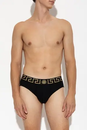 Versace Three-pack Of Cotton Briefs