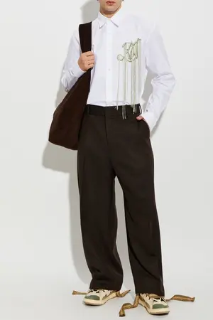 Studio Nicholson Wool Trousers In Fume