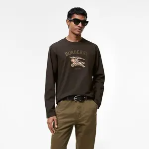 Burberry Knight Check Cotton Long-sleeve T-shirt