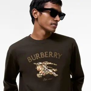 Burberry Knight Check Cotton Long-sleeve T-shirt