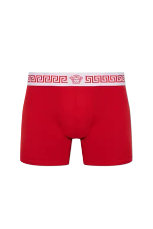 Versace Cotton Boxers With Logo - Red