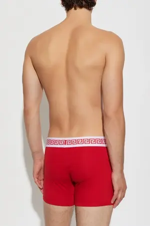 Versace Cotton Boxers With Logo - Red