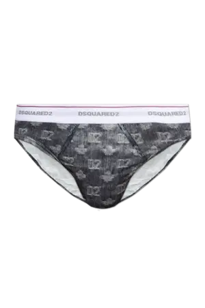 Dsquared2 Monogram Briefs - Navy Blue