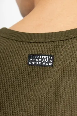 MAISON MARGIELA Sleeveless Ribbed Knit Tank Top - Green