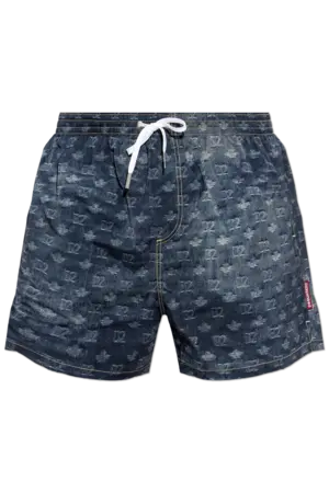 Dsquared2 Monogram Swim Shorts - Navy Blue