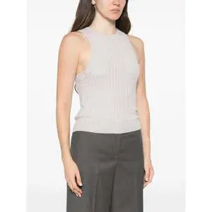 LISA YANG Grey Tops Vests & Tank Tops