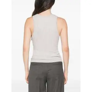 LISA YANG Grey Tops Vests & Tank Tops