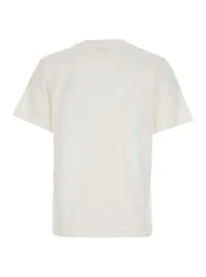 Burberry Cotton T-shirt With Ekd Logo Embroidery - Multicolor