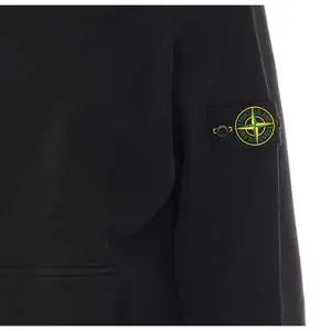 Stone Island Logo Zip Up Hoodie