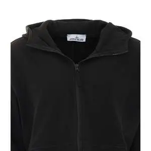 Stone Island Logo Zip Up Hoodie