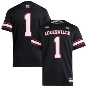 Adidas Louisville Cardinals Premier Strategy Jersey By - Black