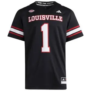 Adidas Louisville Cardinals Premier Strategy Jersey By - Black