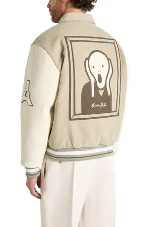 Manière De Voir Le Galerie Varsity Jacket With Patchwork Embroidery
