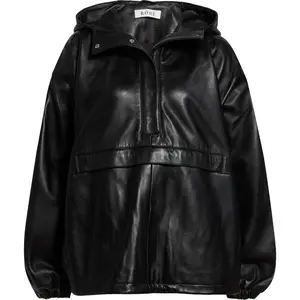 RÓHE Oversize Leather Anorak - Black