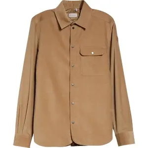 Moncler Cotton Corduroy Snap-up Shirt - Travertine