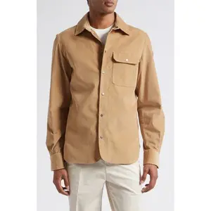 Moncler Cotton Corduroy Snap-up Shirt - Travertine