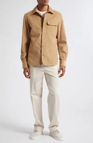 Moncler Cotton Corduroy Snap-up Shirt