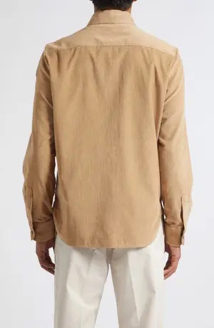 Moncler Cotton Corduroy Snap-up Shirt