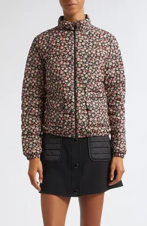 Moncler Floral Zip Jacket - Check Black