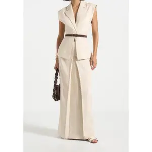 Manière De Voir Regine Linen A-line Maxi Skirt - Natural