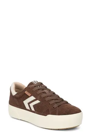 Dr. Scholl'S Young And Free Leather Sneaker - Walnut Brown