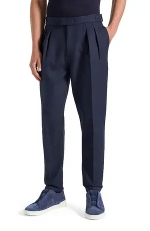 Manière De Voir Hubert Slim Tailored Trousers - Navy