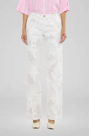 KANCAN Solar Low Slung Baggy Jeans - White Camo