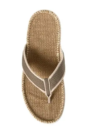 SOLSTITCH Avalon Nature's Weave Jute Flip Flop - Fatigue