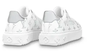 LOUIS VUITTON Time Out Sneakers 'white With Silver Monogram