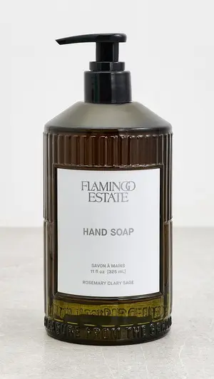 FLAMINGO ESTATE Rosemary Clary Sage Glass Hand Soap - Green