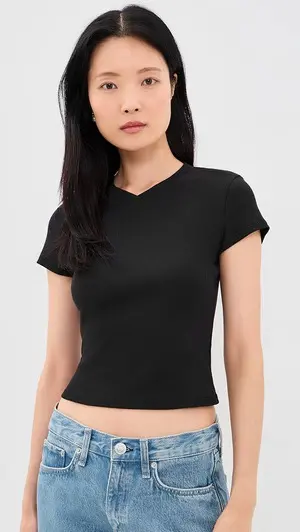 REFORMATION Lindie Tee - Black