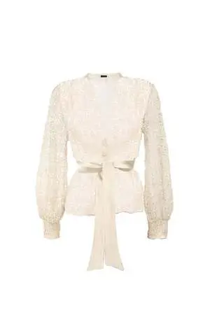 LUNA FASHION HOUSE Jody Lace Belted Sweater