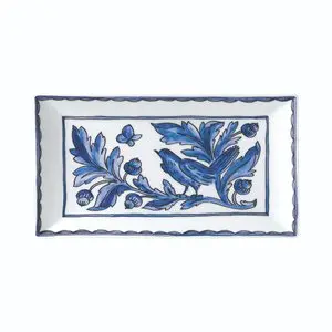 Twig New York H. Bird 11 In. Rectangular Platter - Blue