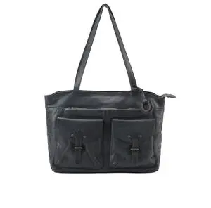 LLOYD BAKER Violetta Washed Leather Shopper Bag - Green