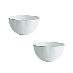 Twig New York Amelie Brushed Gold Set Of Two Fruit & Nut Bowls - Brown/yellow