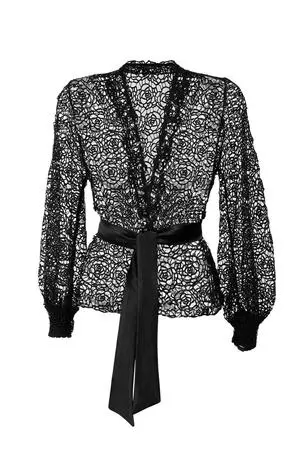 LUNA FASHION HOUSE Jody Lace Belted Sweater