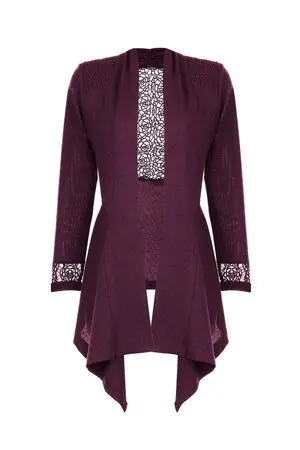 LUNA FASHION HOUSE Jody Lace Cardigan - Red